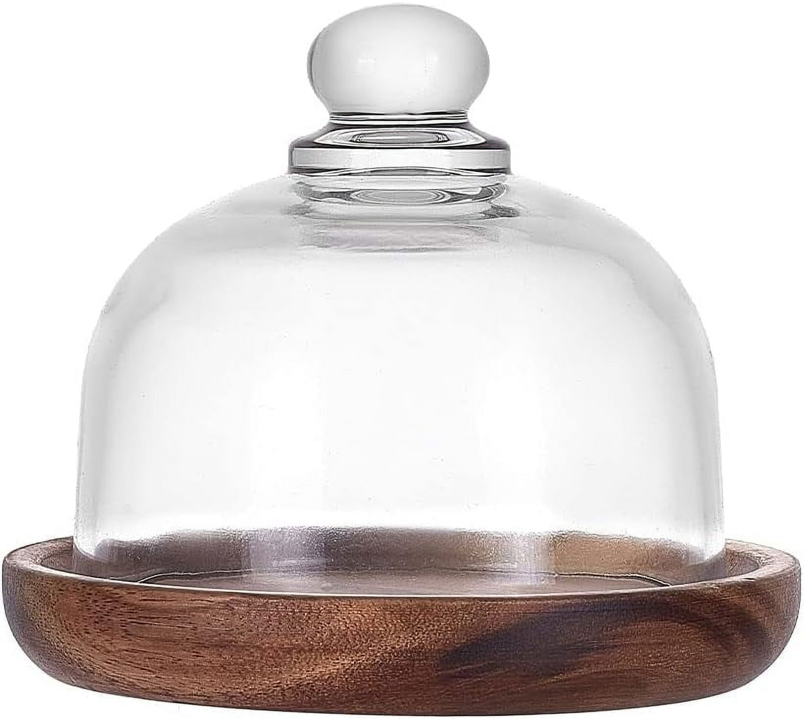Glass Dessert Dome with Base Mini Domo Cake Cloche Dome Display Cases ...