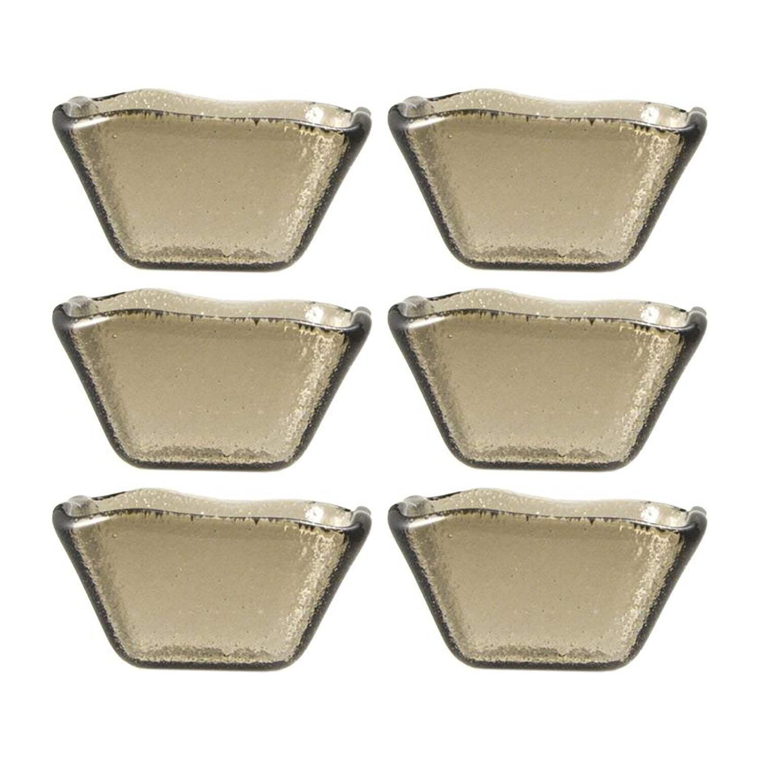 Glass Dinnerware 2.25" x 2.25" x h:1.5" 2 oz. Square Transparent Brown ...