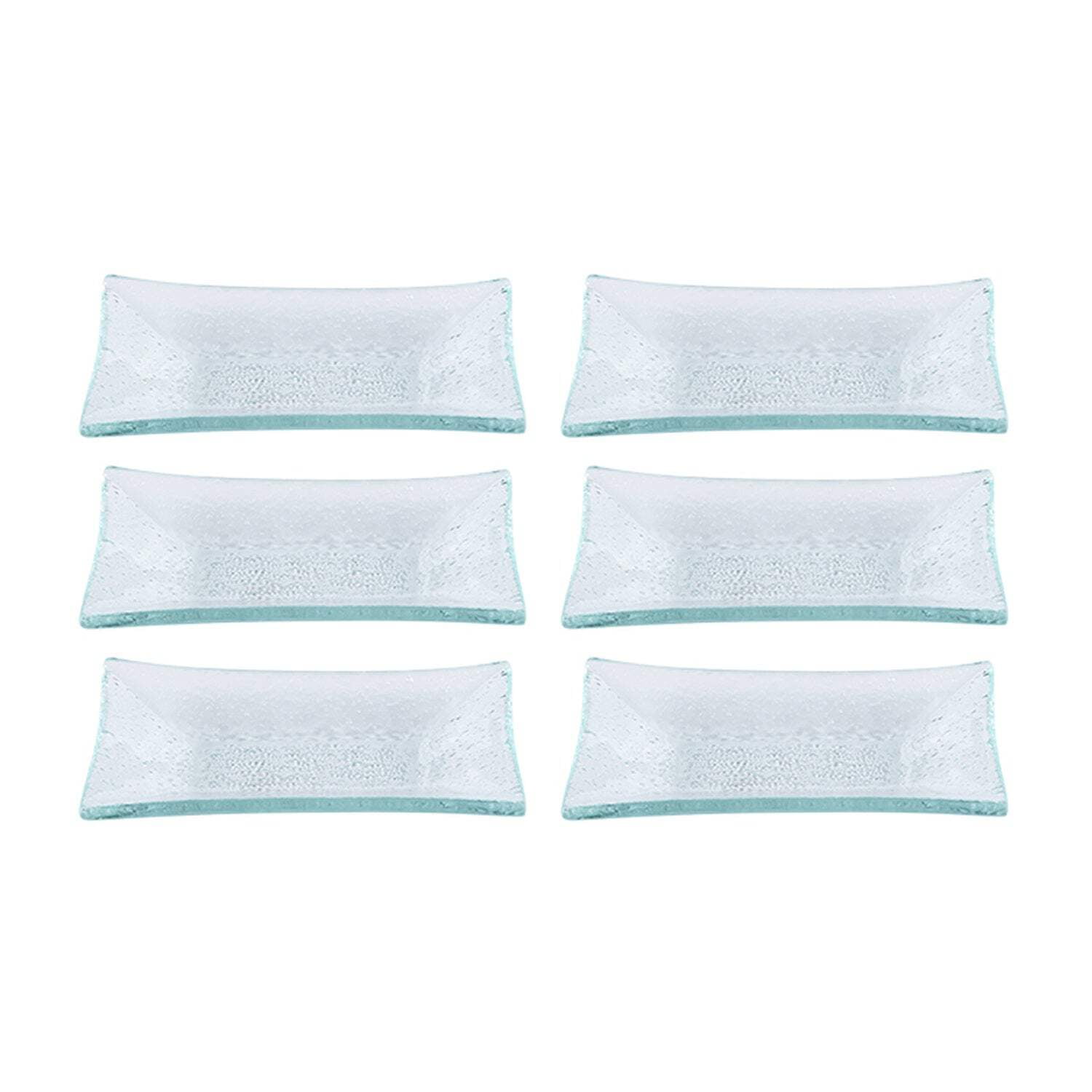 Glass Dinnerware 4.25" x 2.5" x h:0.5" 1 oz. Rectangular Clear Glass ...