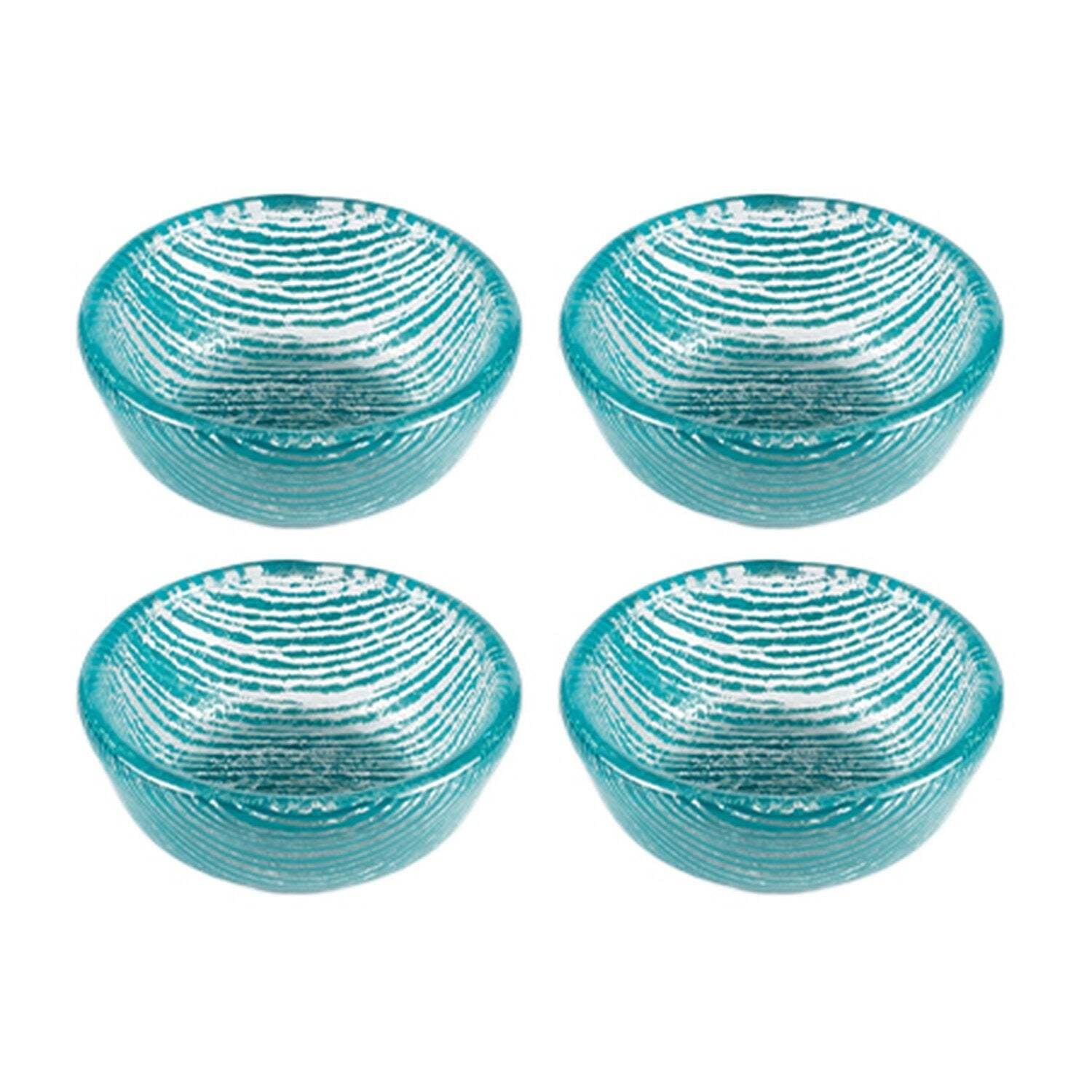 Glass Dinnerware dia.2.75" h:1.25" 4 oz. Round Blue Glass Ramekin (Set ...