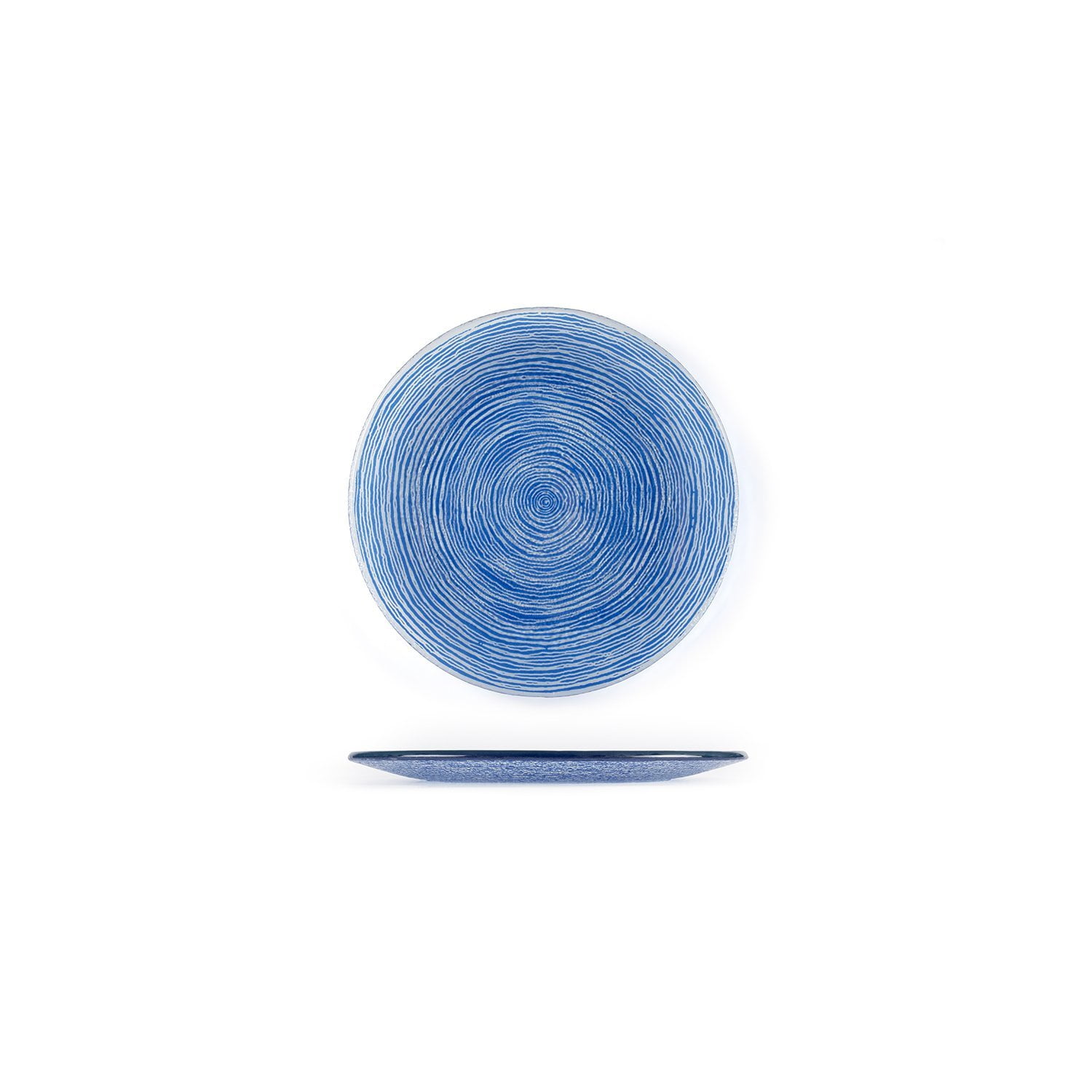 Glass Dinnerware dia.7.75" Round Blue Glass Plate (Set of 2) - Walmart.com