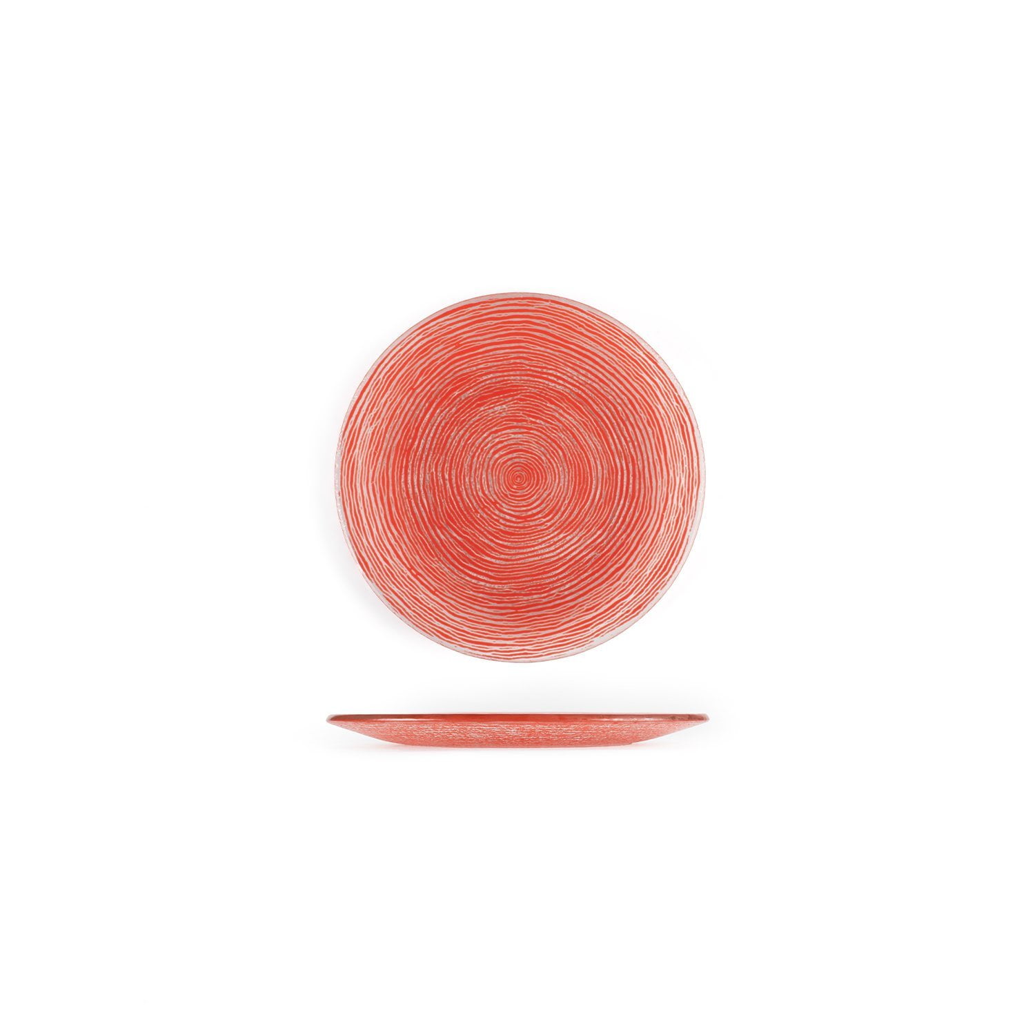 Glass Dinnerware dia.7.75" Round Red Glass Plate (Set of 2) - Walmart.com