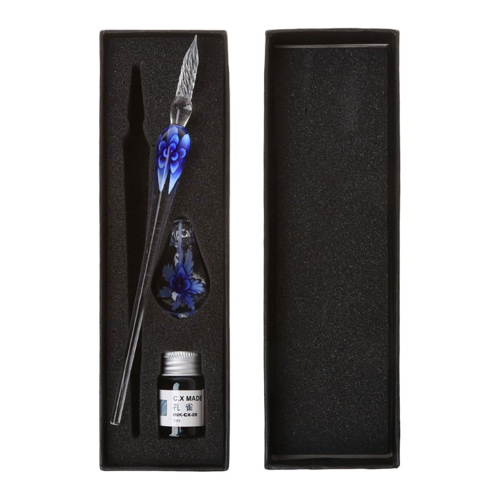 Glass Dip Pen Kit Crystal Calligraphy Pens Business Holiday Gift Set ...