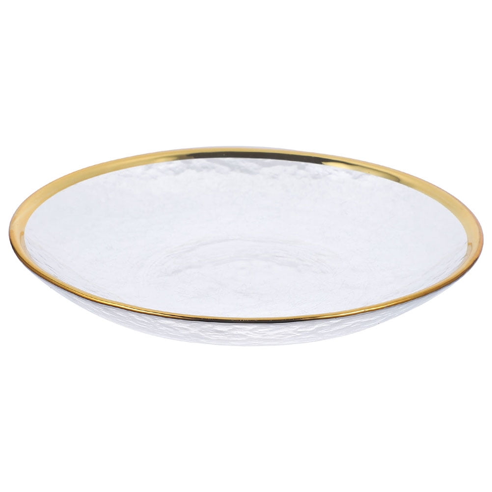Glass Dish Round Tray Food Trays Salad Plates Platter Dessert Western ...