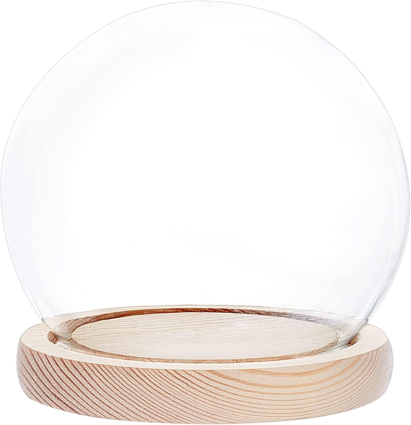 Glass Display Showcase with Base Decorative Display Dome Miniature Case ...