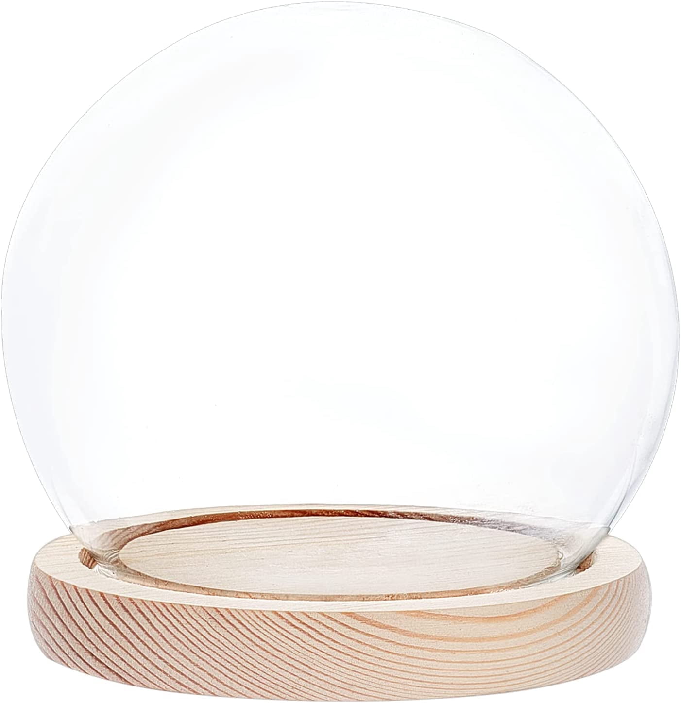 Glass Display Showcase with Base Decorative Display Dome Miniature Case ...