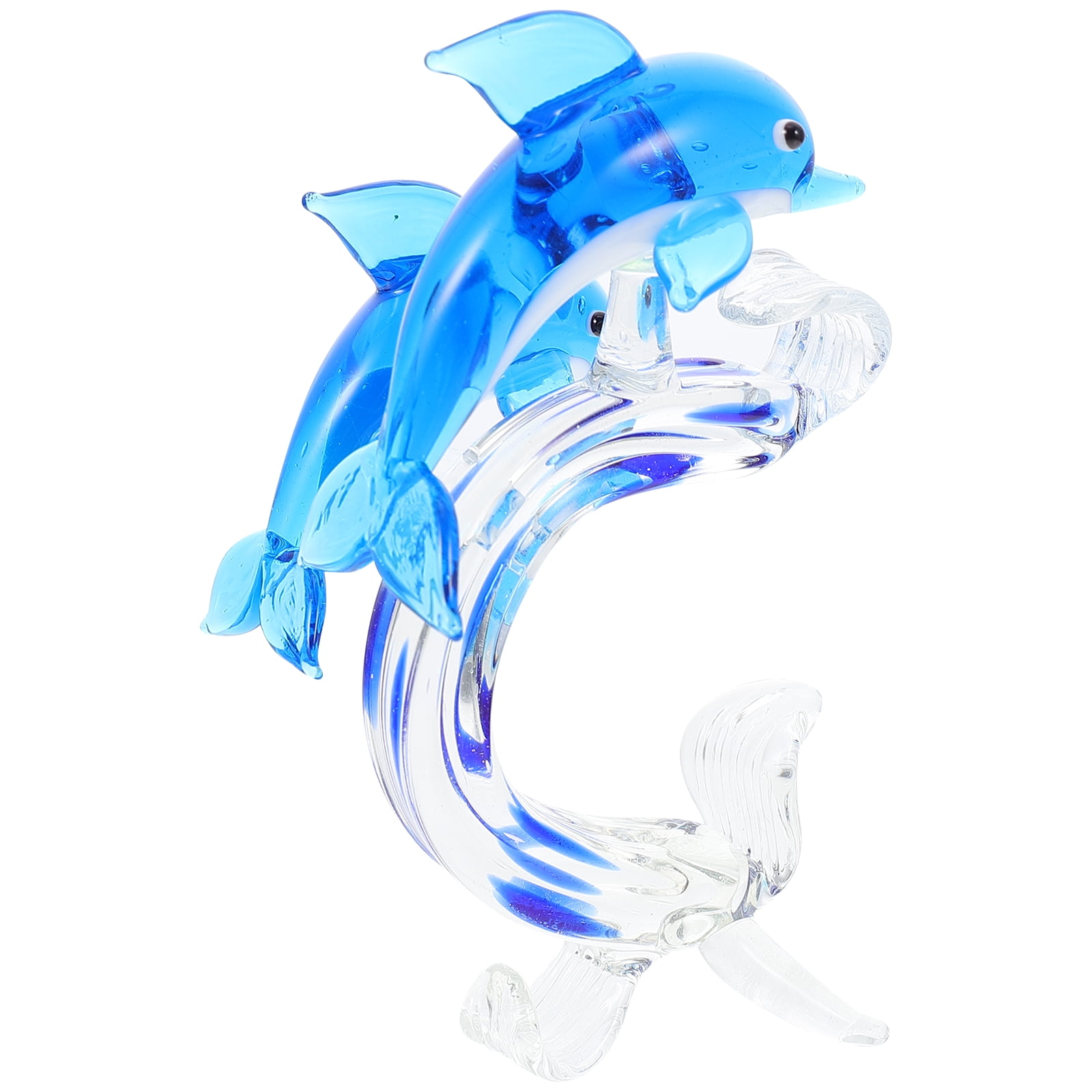 Glass Dolphin Statue Dolphin Figurine Marine Life Figure Animals ...