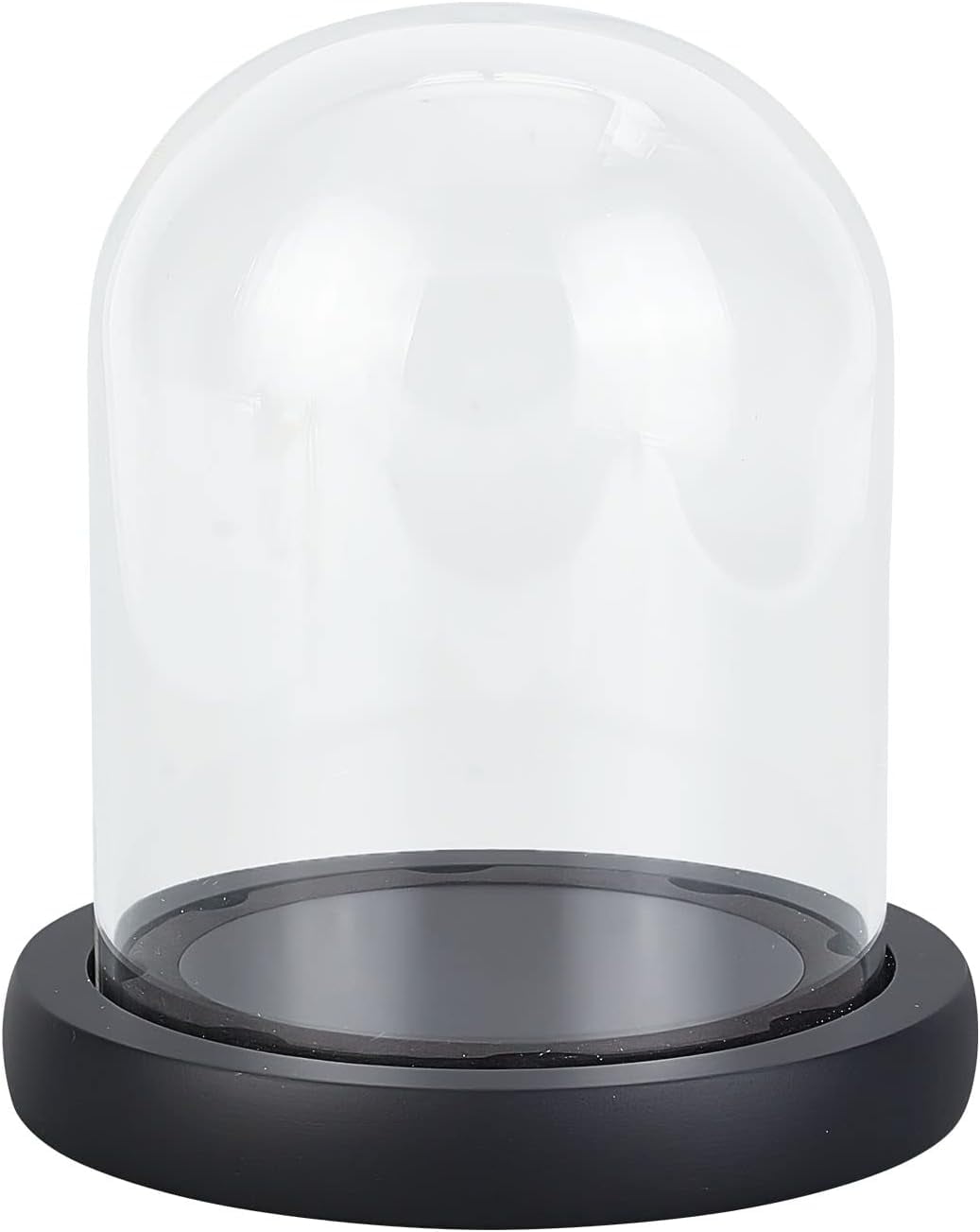 Glass Dome Cloche Clear Glass Dome Display Case with Plastic Base Bell ...