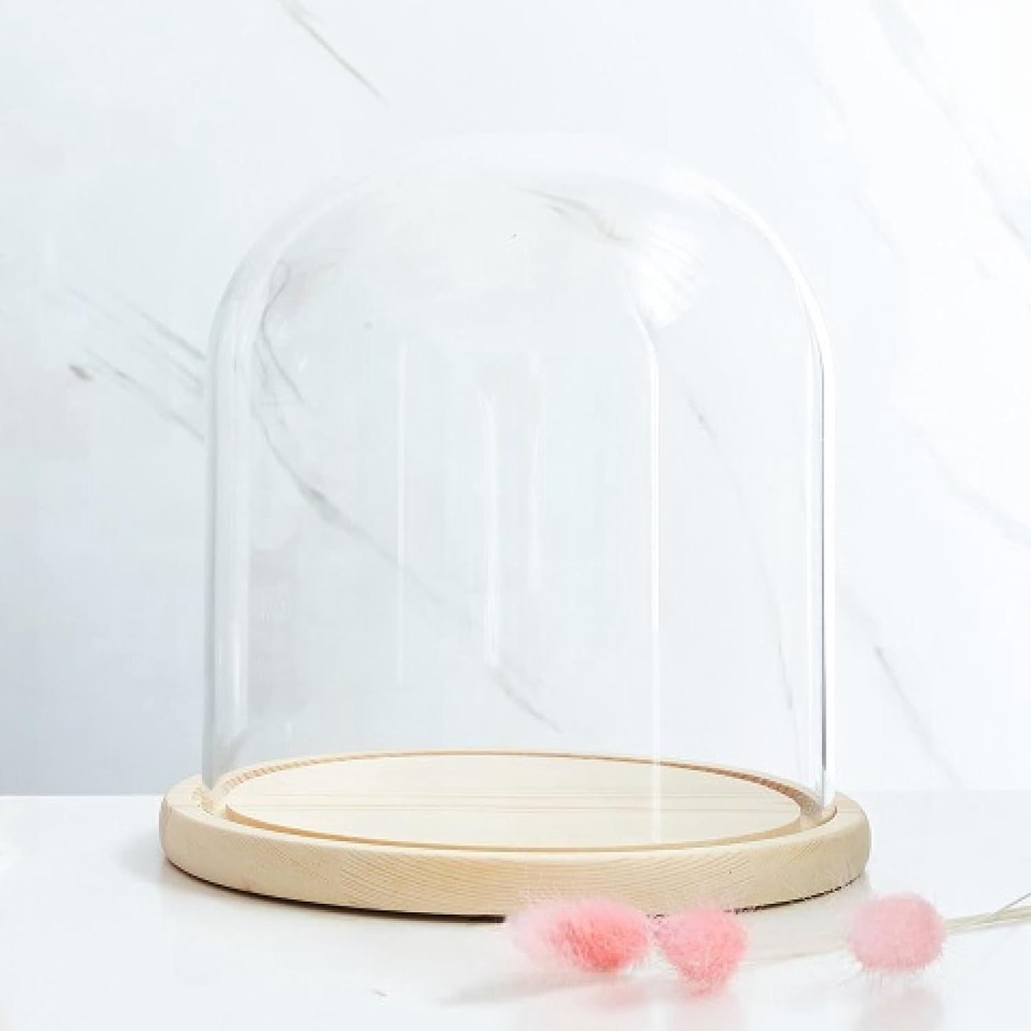 Glass Dome Diameter 7", Decorative Glass Cloche Bell Jar Display Dome ...