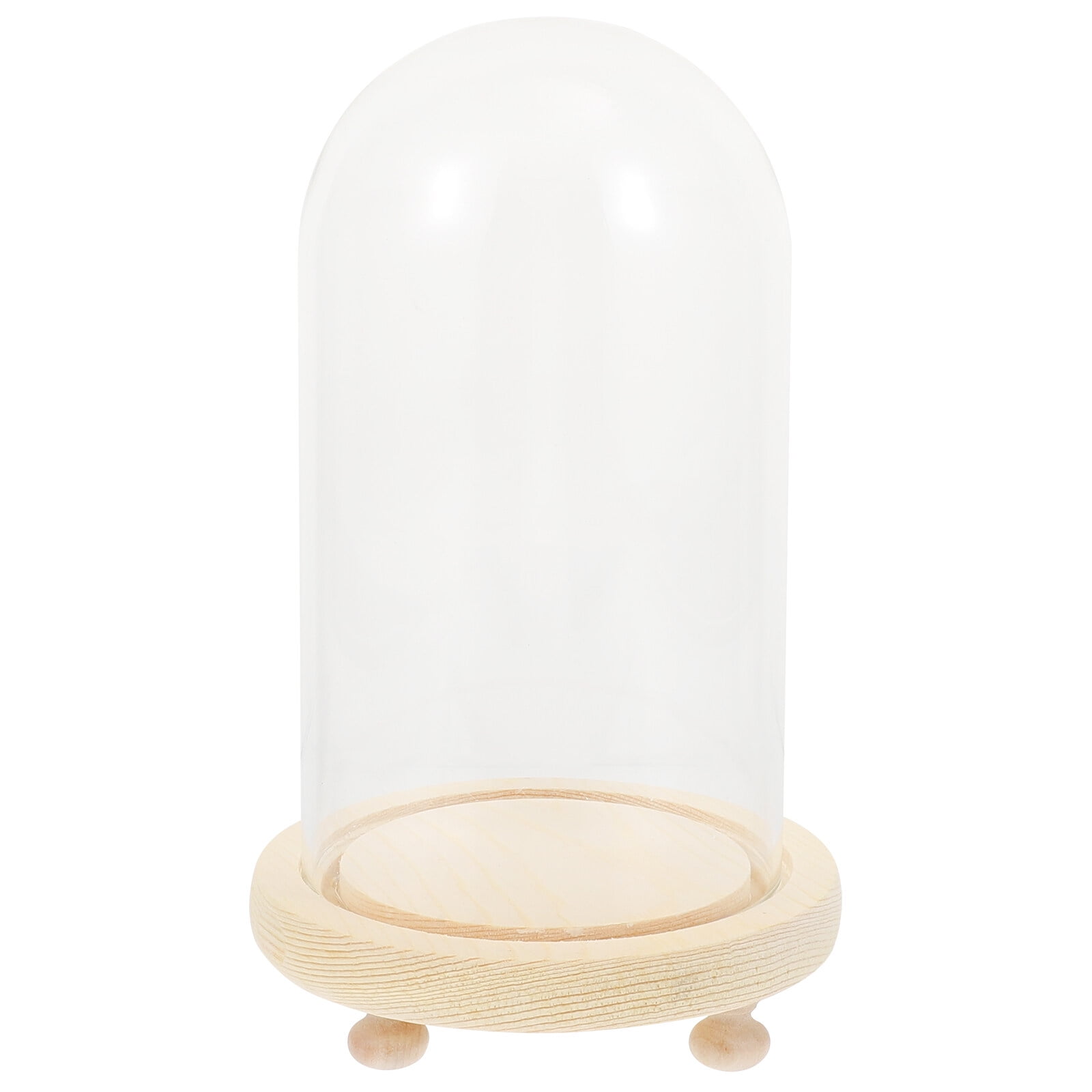Glass Dome Display Cloche for Cupcake Stand Fairy Lights - Walmart.com
