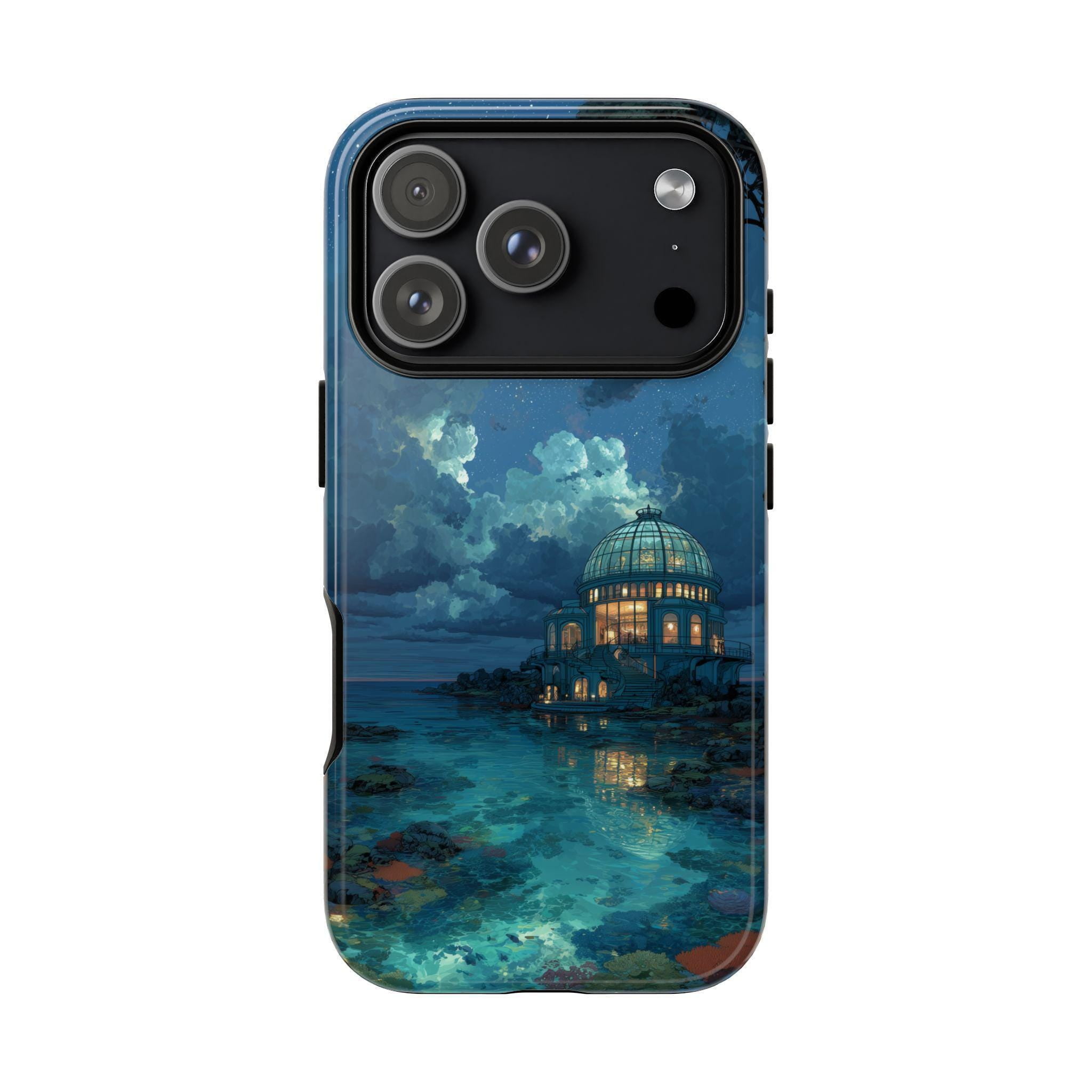 Glass Dome Ocean Night Observatory Dreamy Scene Phone Case with iPhone ...