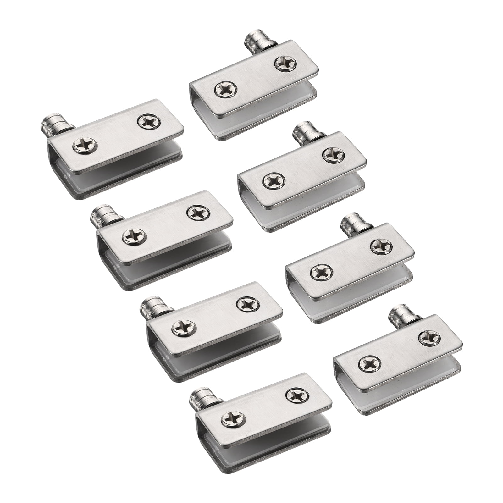 Glass Door Hinge, 8Pack - Stainless Steel Pivot Hinges Clamp, Cabinet ...