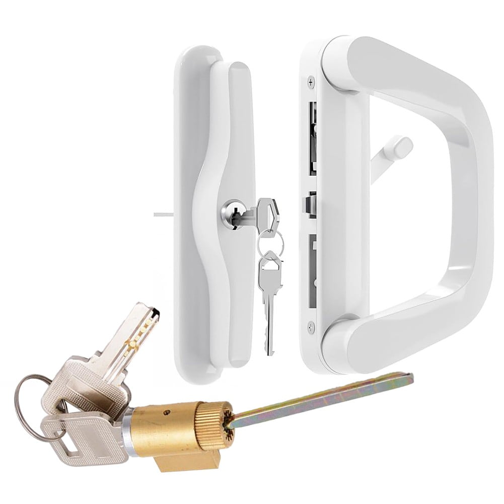 Glass Door Lock With Keys Sliding Door Handle Lock Replacement Hook ...