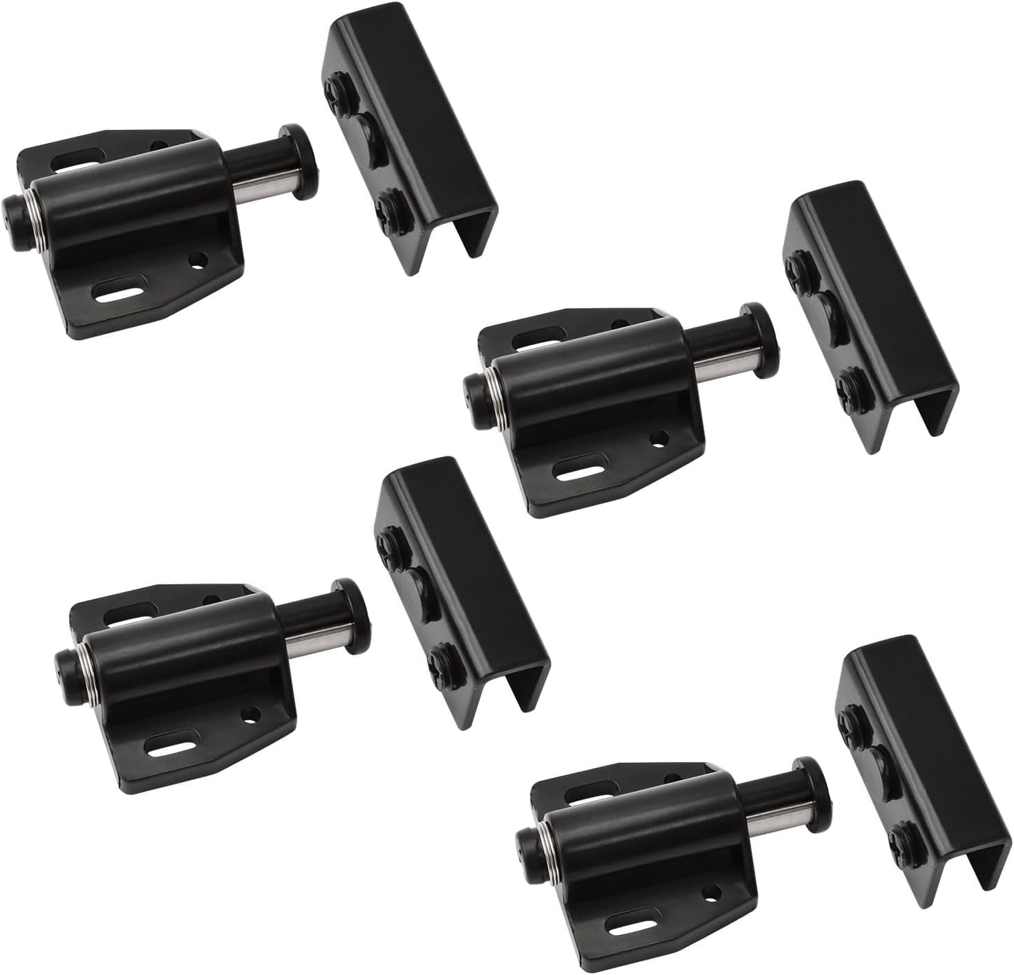 Glass Door Magnetic Catch Latch Closures, 4Set Push Open Adjustable ...