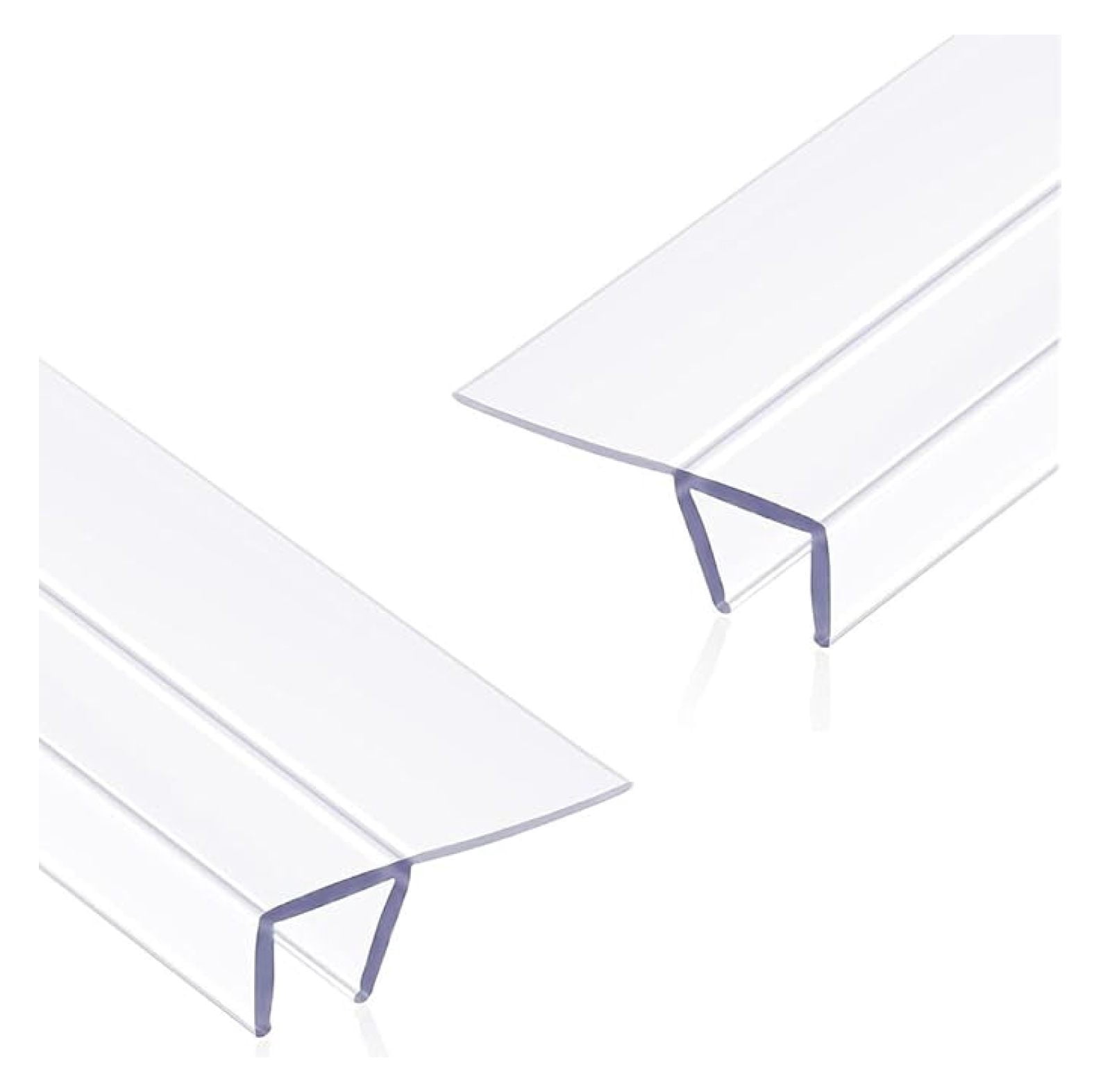 Glass Door Seal Strip 2-Pack, 2 Meter F Type Silicone Weatherstrip ...