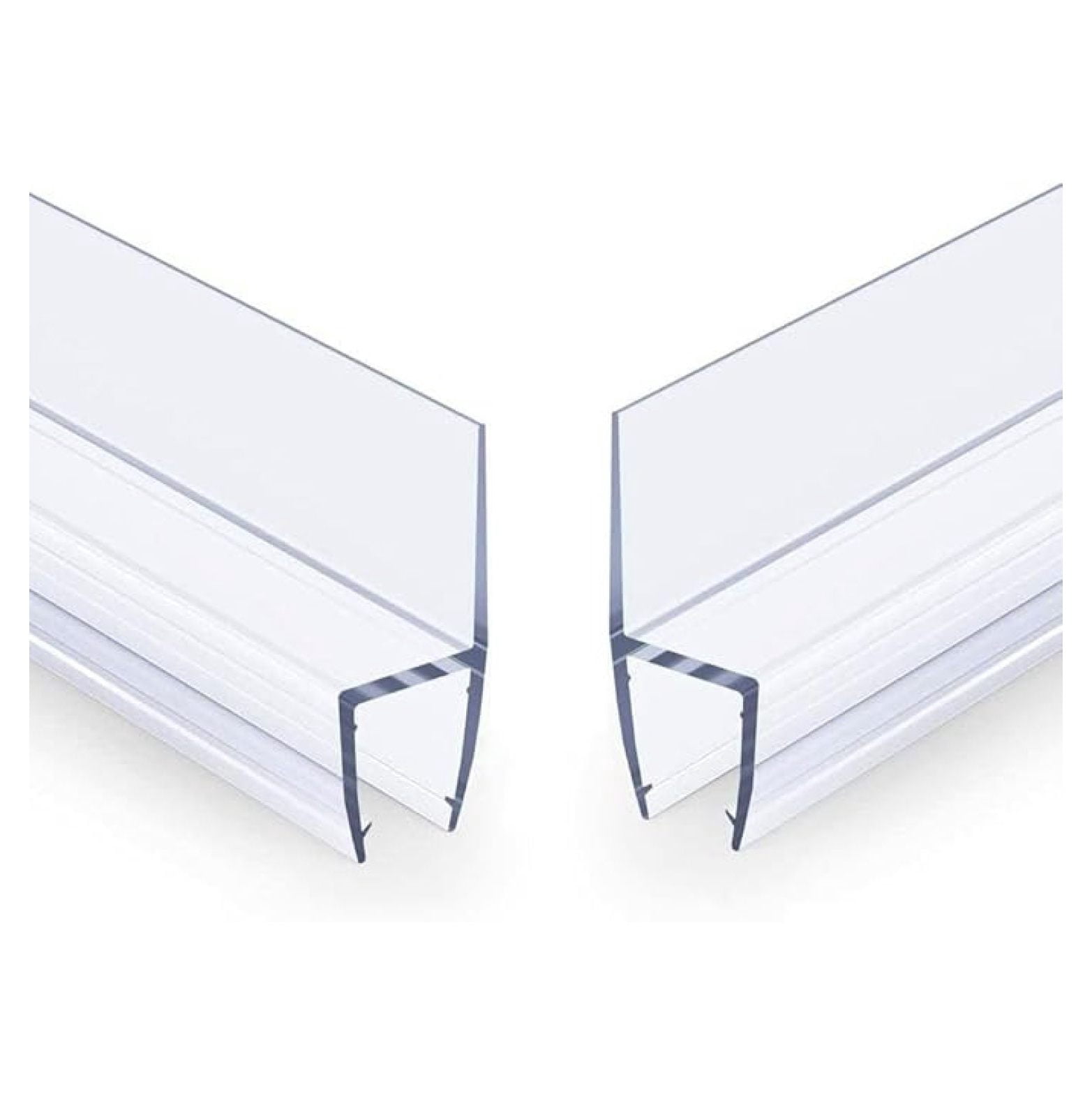 Glass Door Seal Strip 2-Pack, 2 Meter H-Type Silicone Weatherstrip, 8mm ...