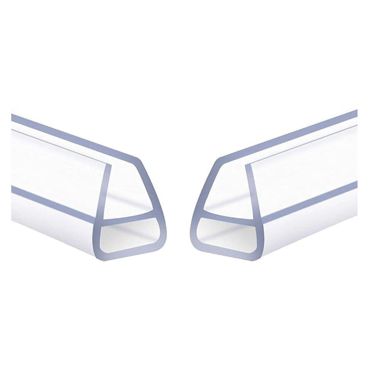 Glass Door Seal Strip 2-Pack, 2 Meter U Type Silicone Weatherstrip ...