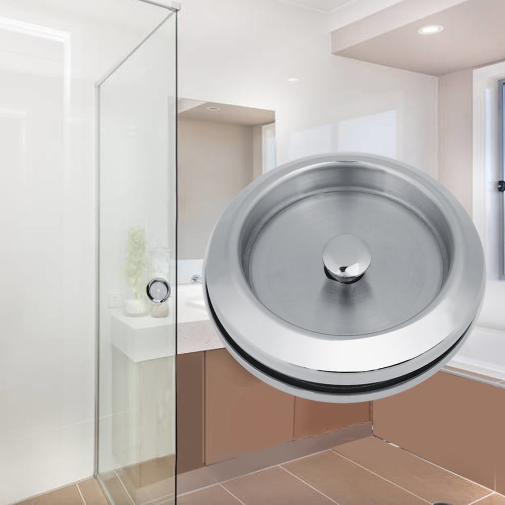 Glass Door Stainless Steel Round Handle Bathroom Door Handle - Walmart.com