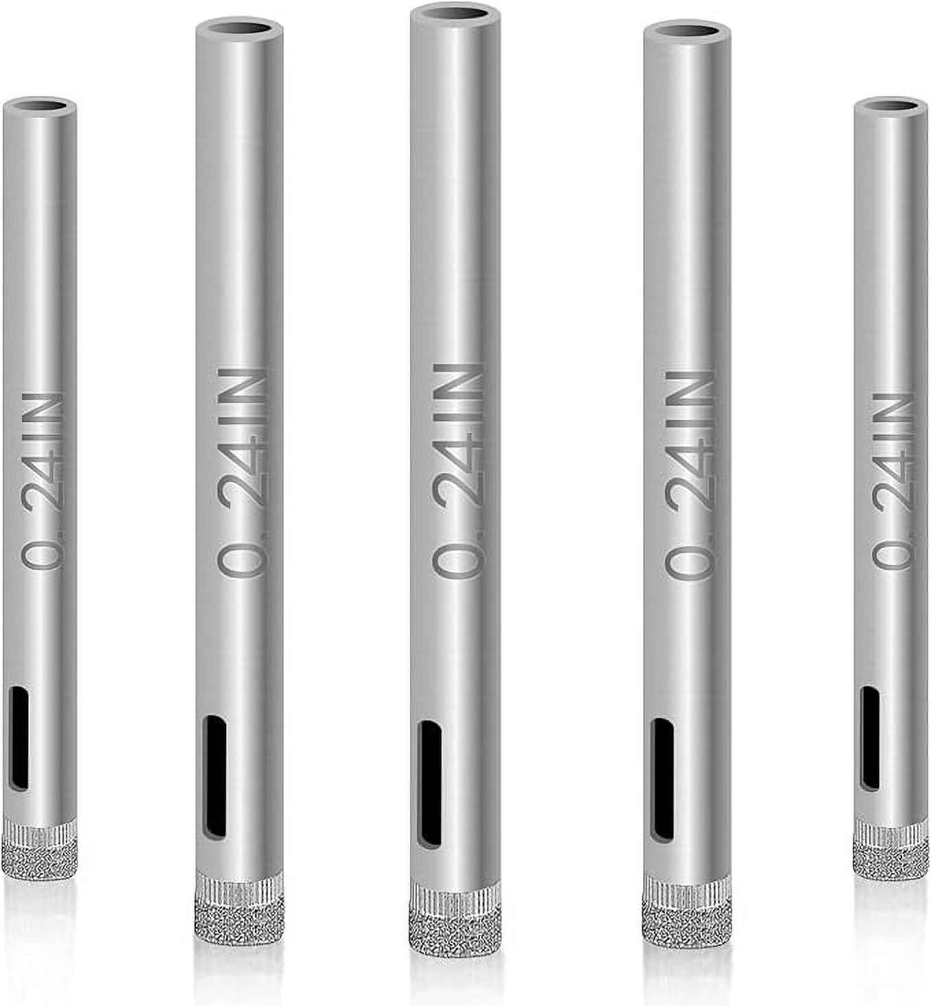 Glass Drill Bit Set, 5 pcs Diamond Drill Bits Hole Saw Bottle Extractor ...