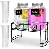 Glass Drink Dispensers For Parties. 1.2 Gallon Beverage Dispenser With ...