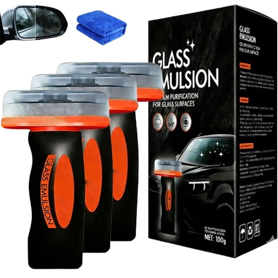 Glass Emulsion Cleaner, 2026 Upgrade Handheld Glass Oil Film Remover ...