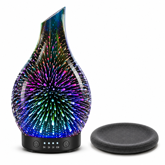 Glass Essential Oil Diffuser Aromatherapy Ultrasonic Cool Mist ...