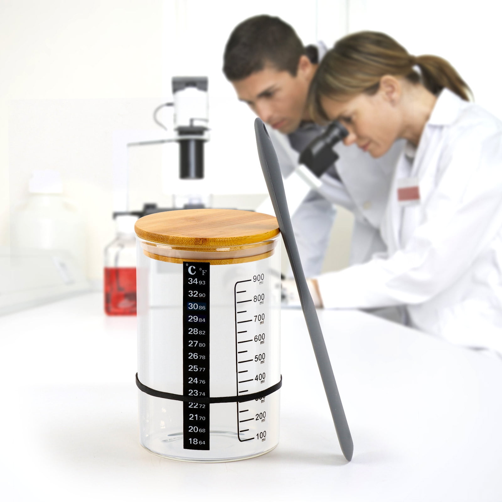 Glass Fermentation Jar with Graduated Scale | Wide Mouth Glass ...