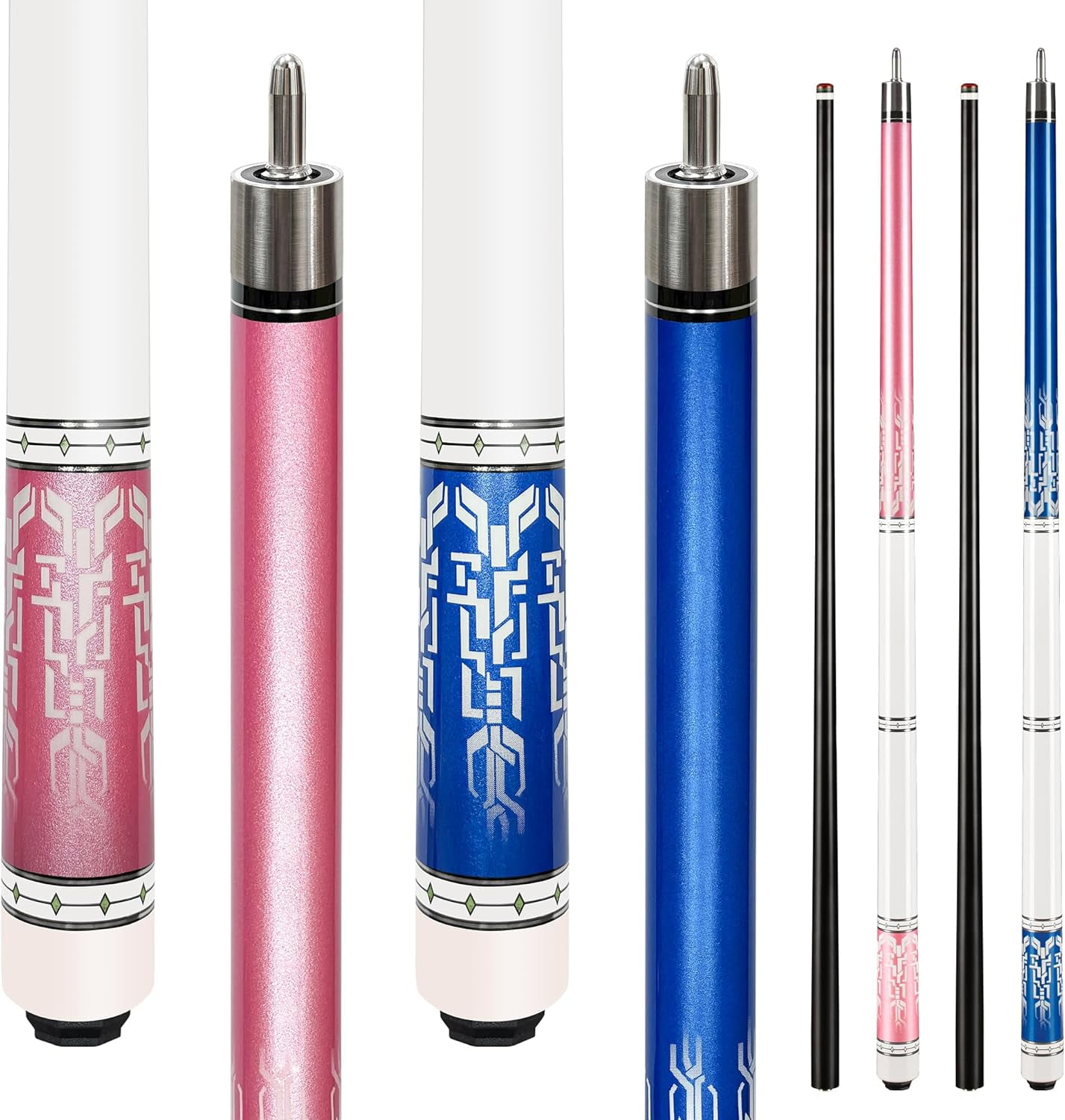 Glass Fiber Pool Cue 58" Professional Pool Stick 12.7mm 4-Layer Tip Low ...