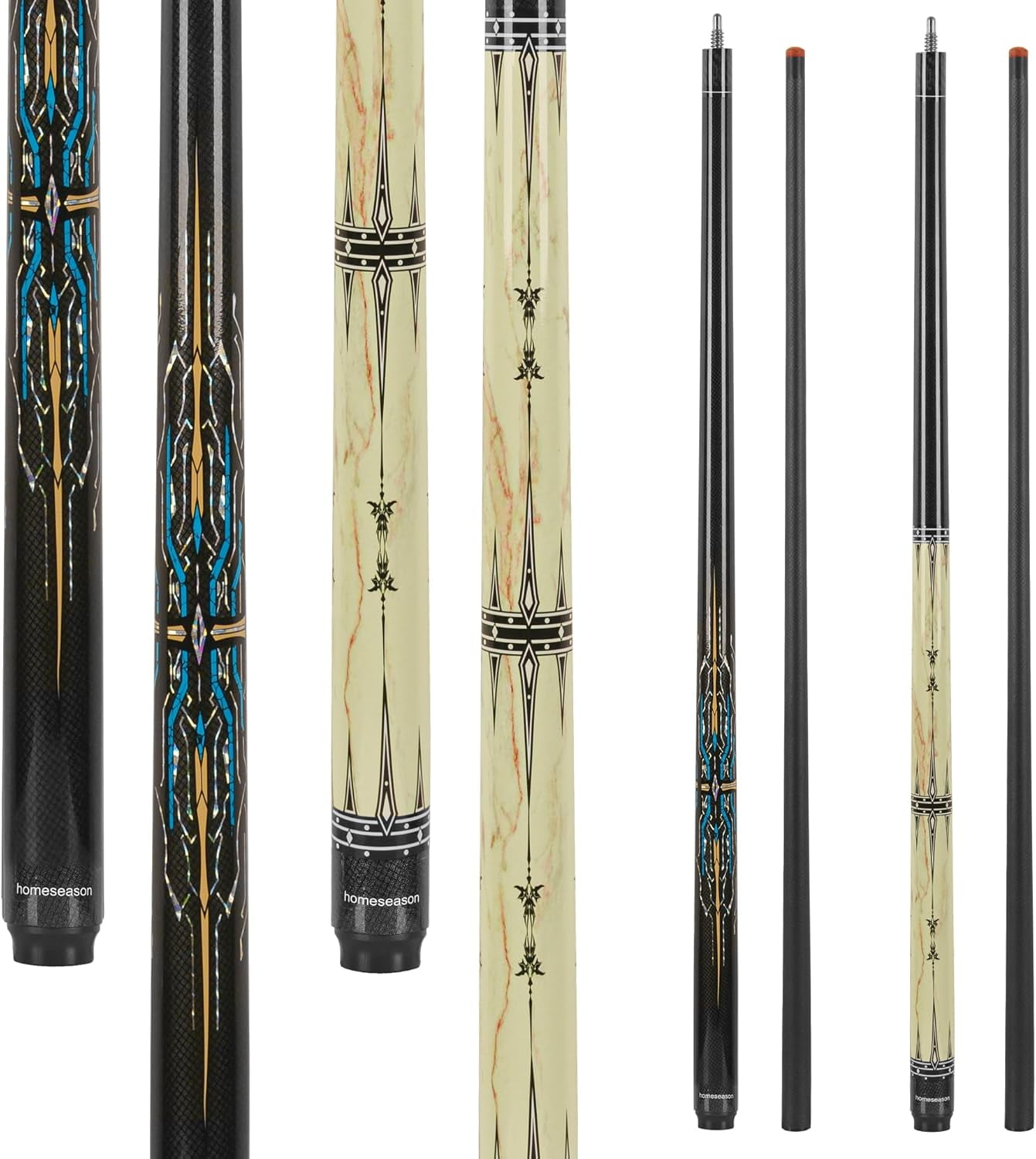 Glass Fibre Pool Cue Stick 58" Billiard Cue Sticks Professional Low ...