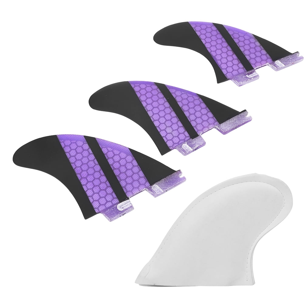Glass Fibre Surf Fins Set for Surfboards, Kayaks & Canoes - Purple ...