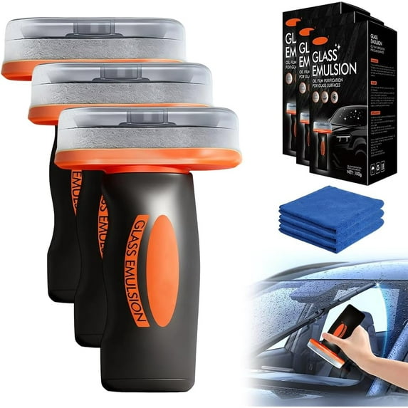 Glass Film Cleaning Brush, Automotive Windshield Oil Film Remover ...