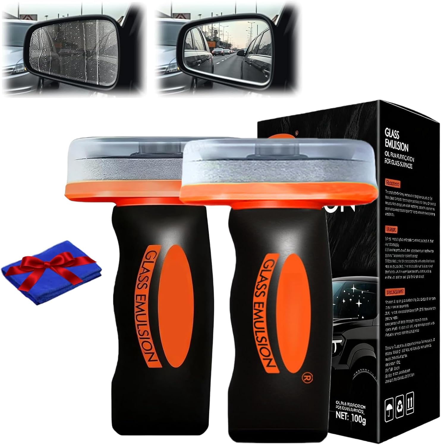 Glass Film Cleaning Brush - Removes Stubborn Oil Film & Water Spots for ...