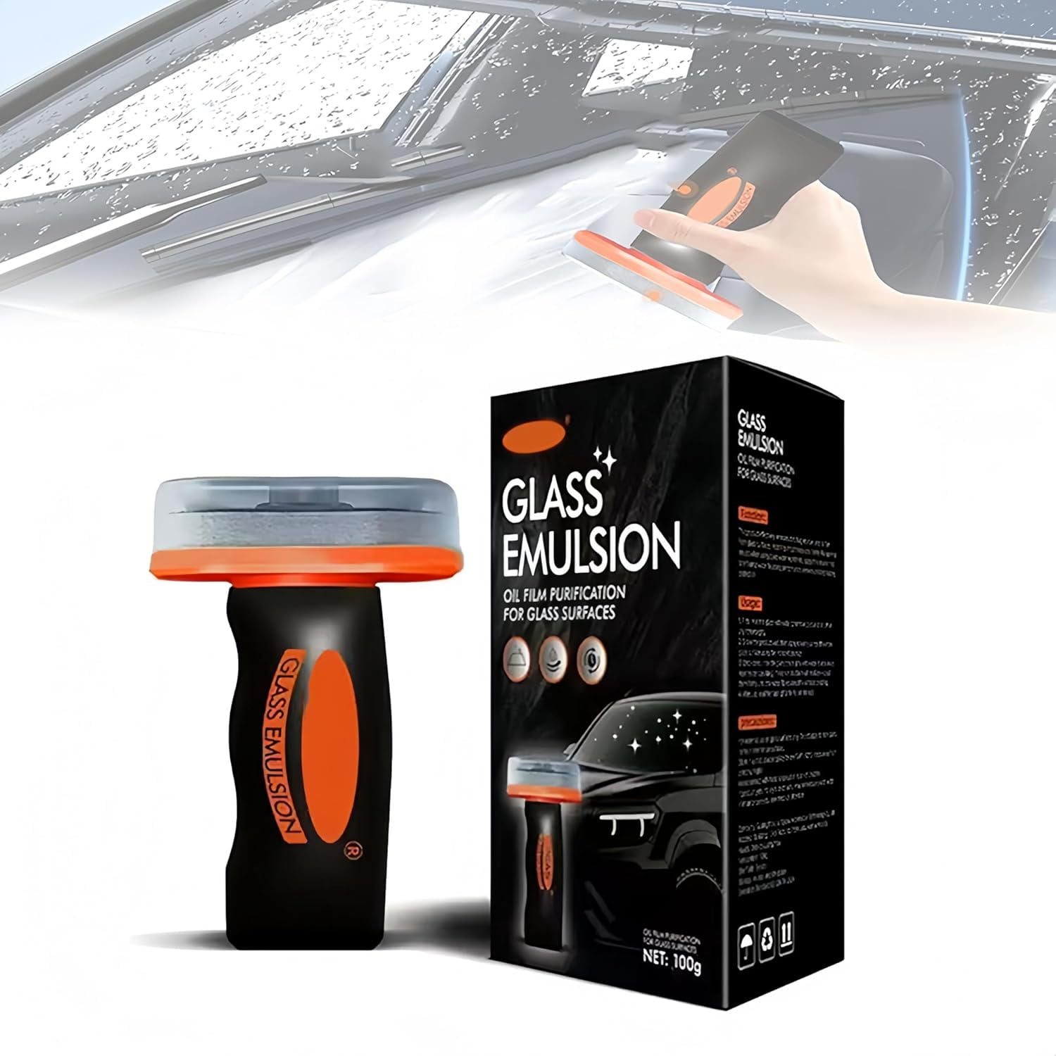 Glass Film Cleaning Brush, Roll-On Glass Compound With Cleaning Board ...