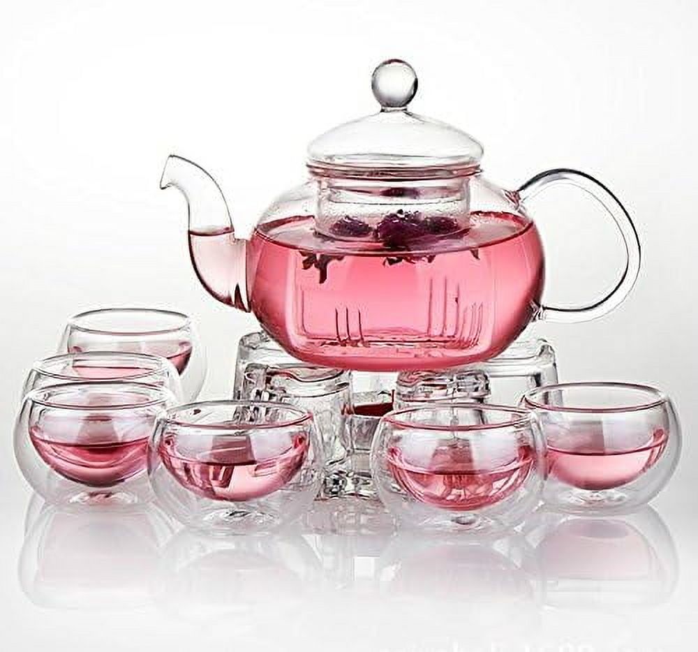 Glass Filtering Tea Maker Teapot with a Warmer - Walmart.com
