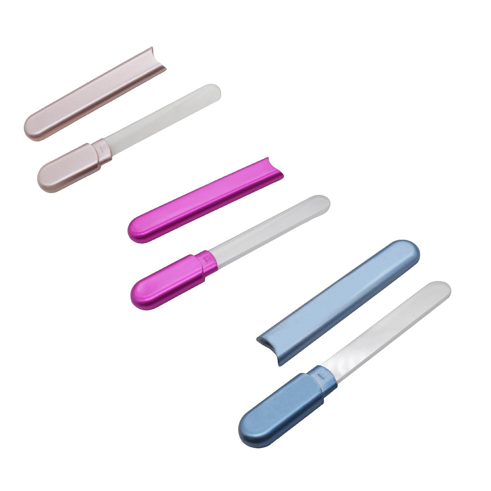 Glass Fingernail File with Case Diamond Double Side Finger Nail Files ...