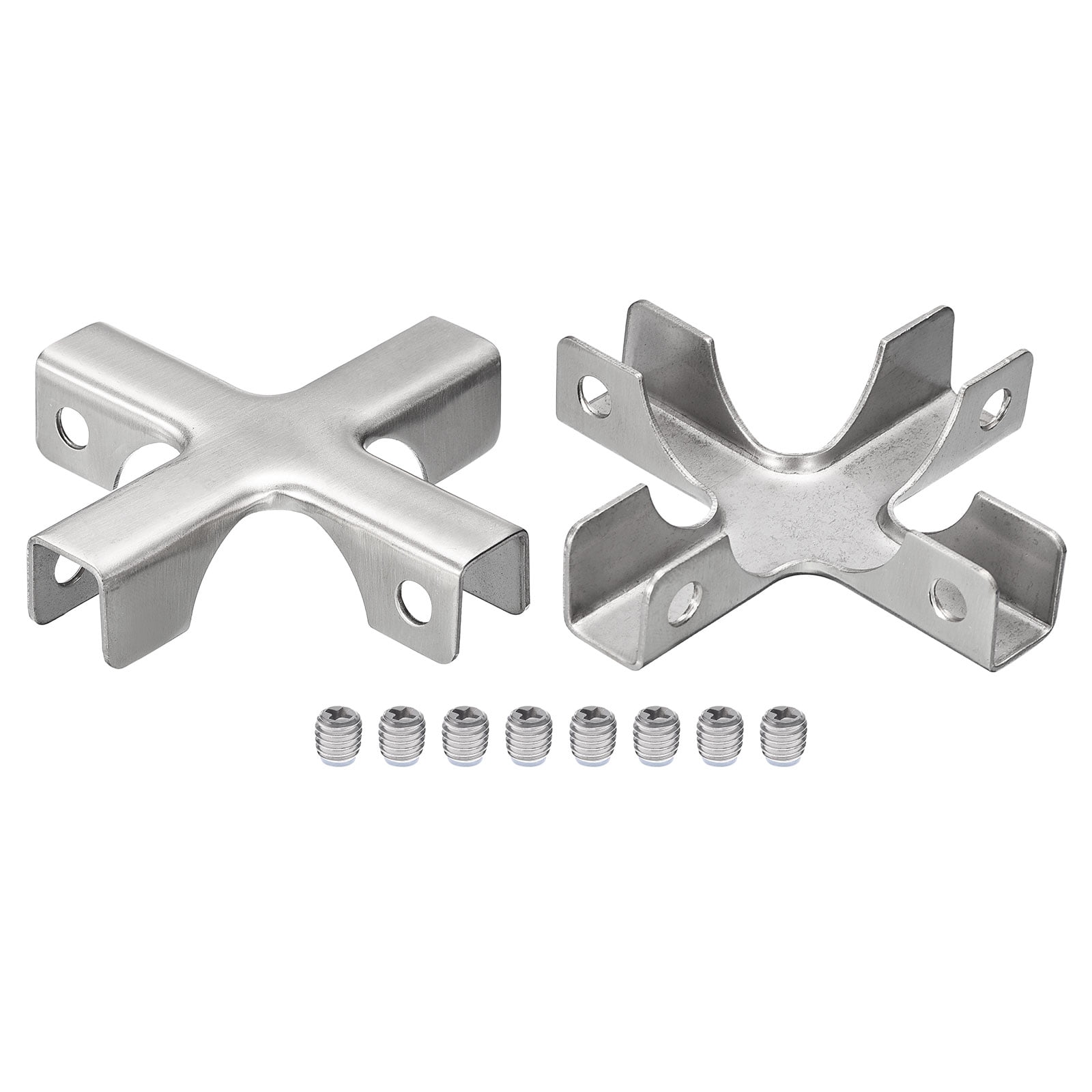 Glass Fixing Clip, 2 Pack for 8-10mm 304 Stainless Steel Cross Shaped ...