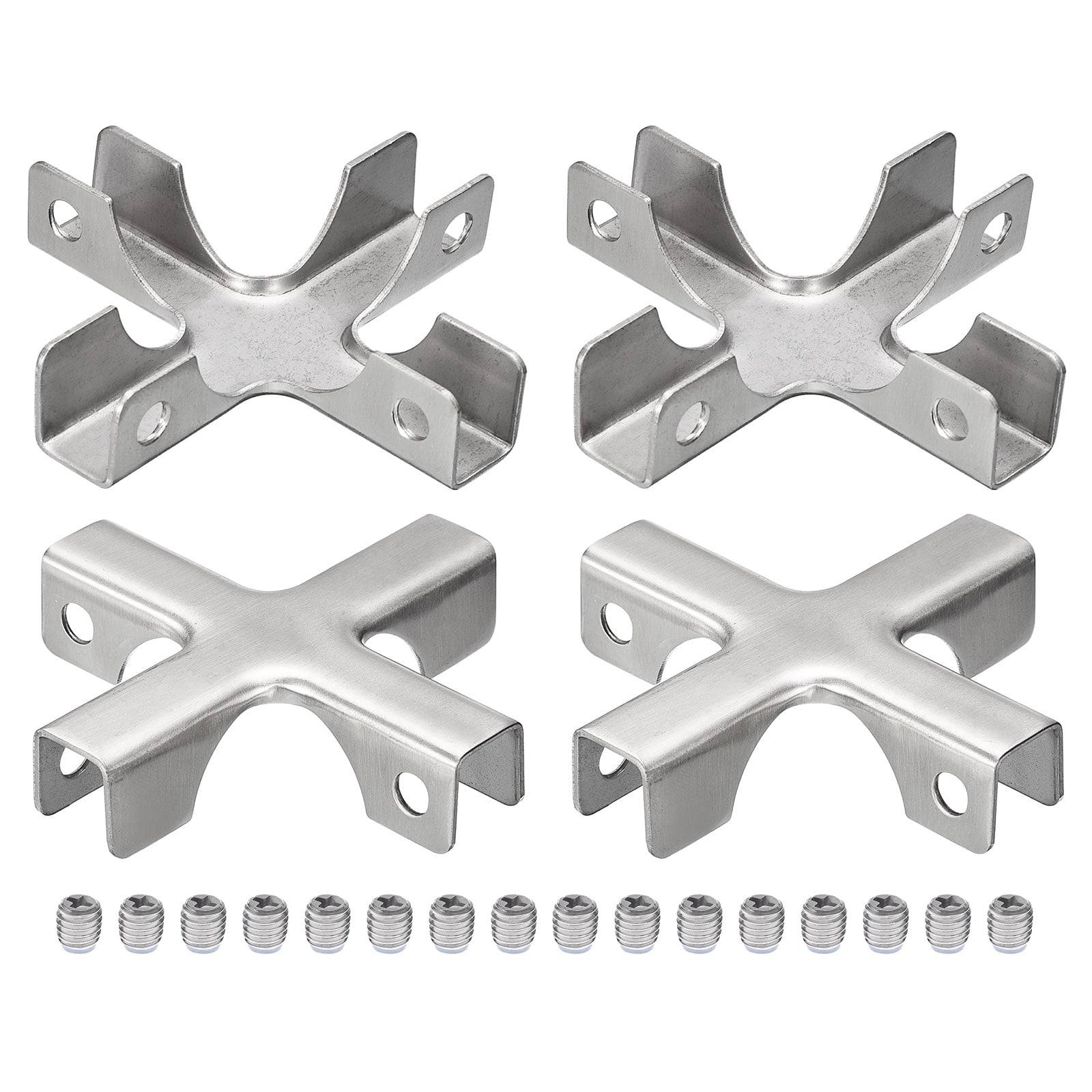 Glass Fixing Clip, 4 Pack for 8-10mm 304 Stainless Steel Cross Shaped ...