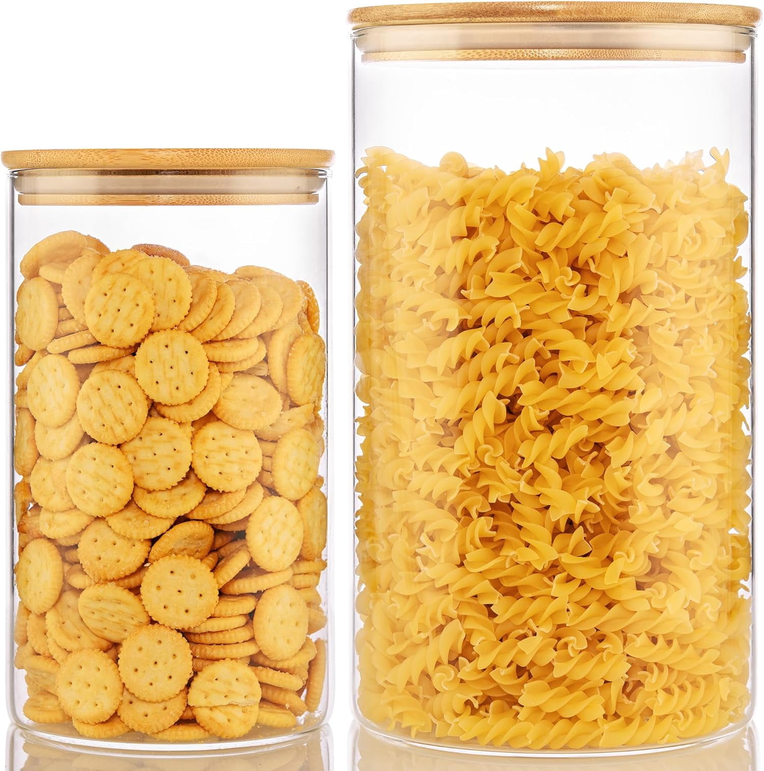 Glass Flour and Sugar Storage Containers with Airtight Lid,132 floz x1 ...