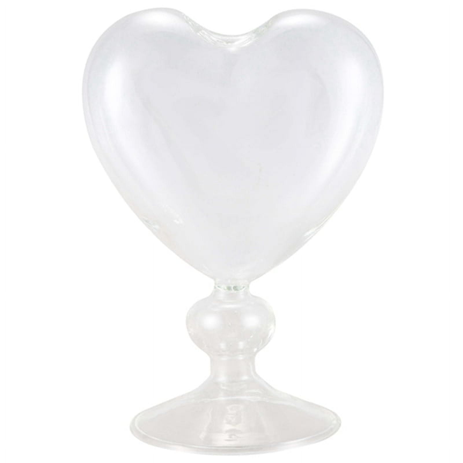 Glass Flower Pots Planter Heart Vase Standing Flower Vase Desktop ...