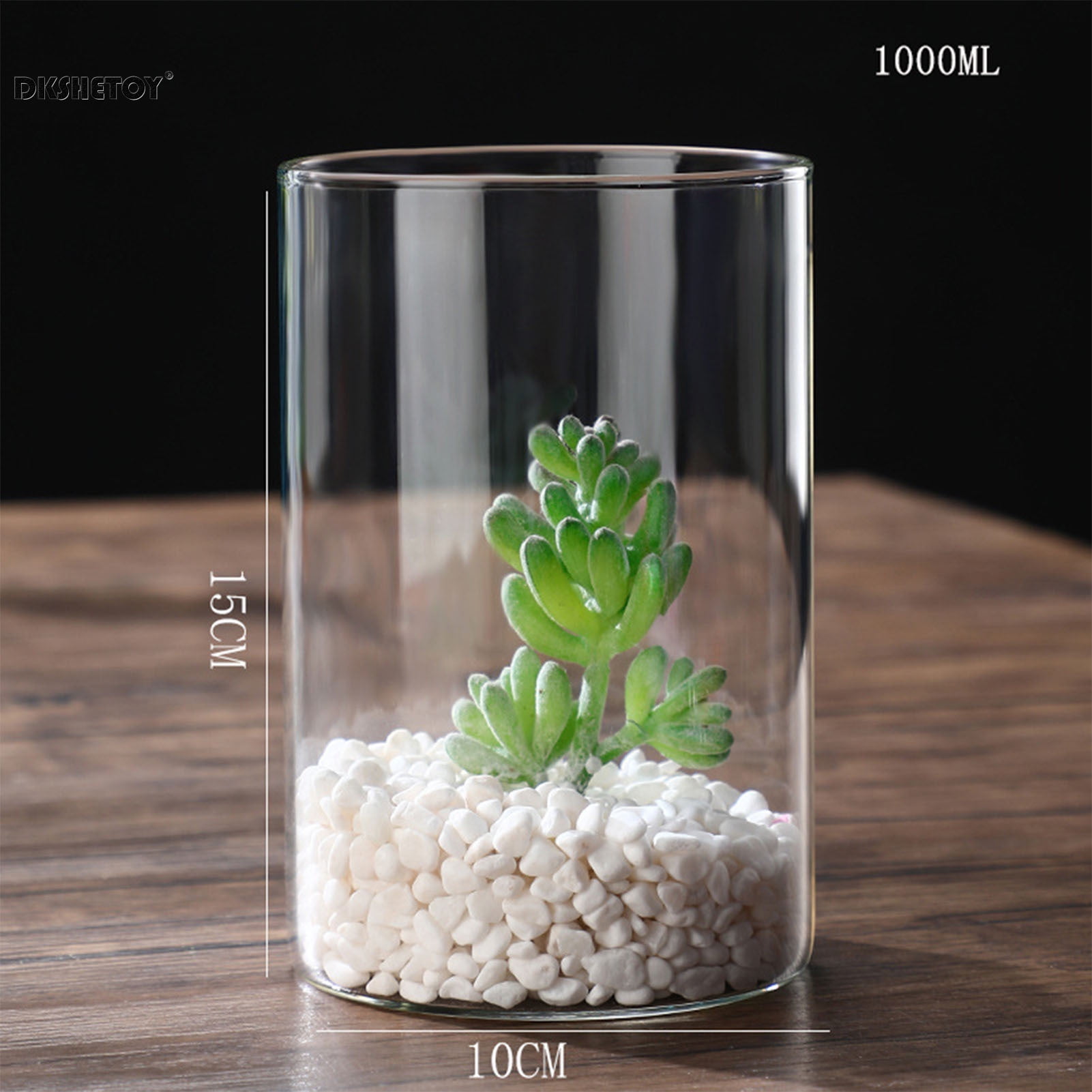 Glass Flower Vase desk decoration Modern Small Cylinder Flower ...