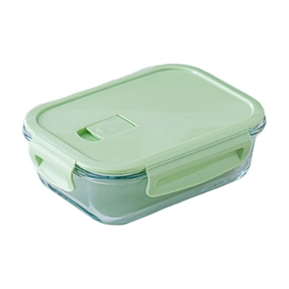 Glass Food Container - Airtight Closure - Rectangular, Office Fresh-Keeping Box- Suitable for ...