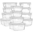 Glass Food Storage Containers with Lids, [24 Piece] Meal Prep ...