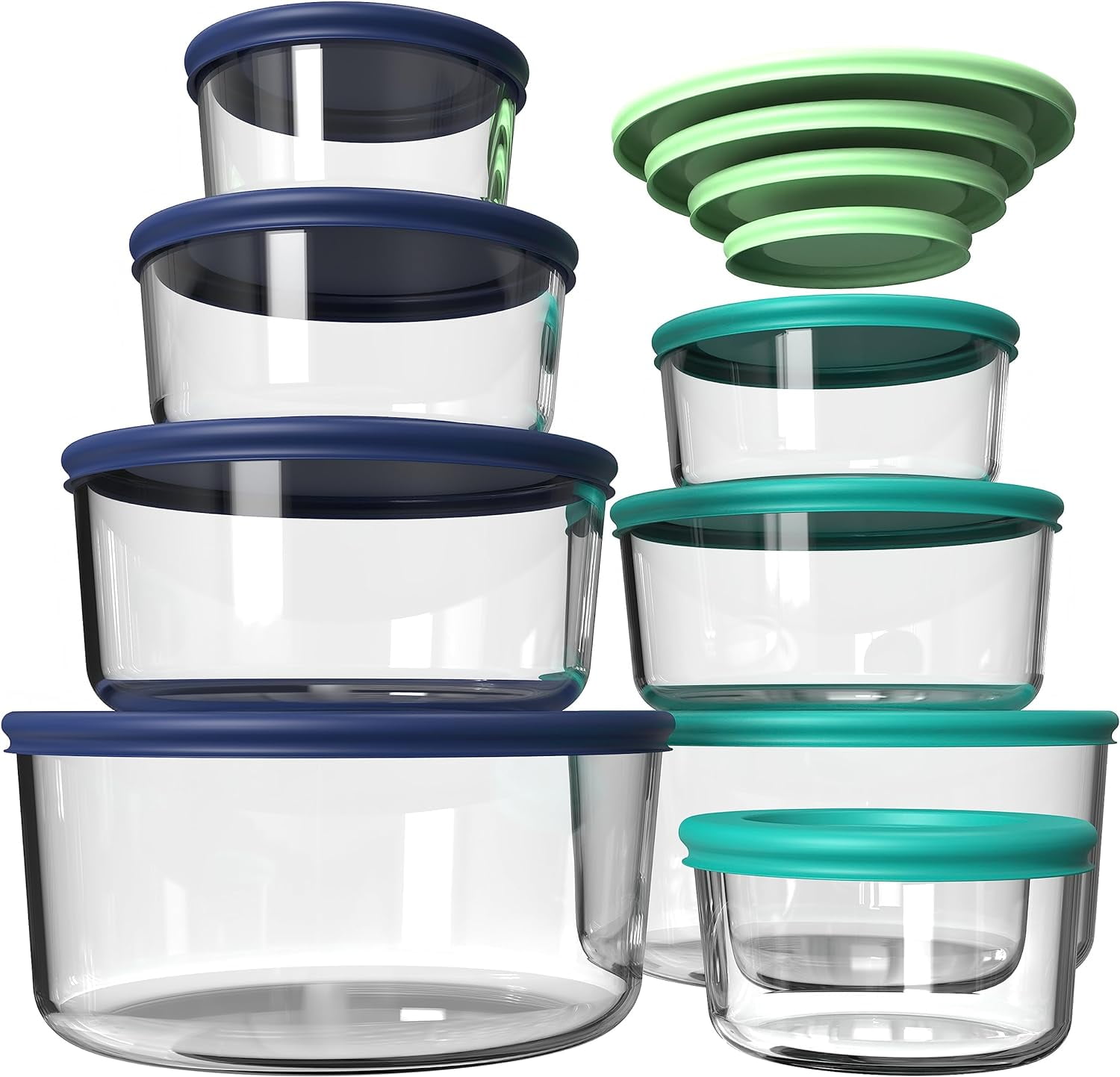 Glass Food Storage Containers with Lids, Glass Meal Prep Containers for ...