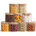 Glass Food Storage Jars 0.7Qt*9 Count Clear Pantry Organization ...