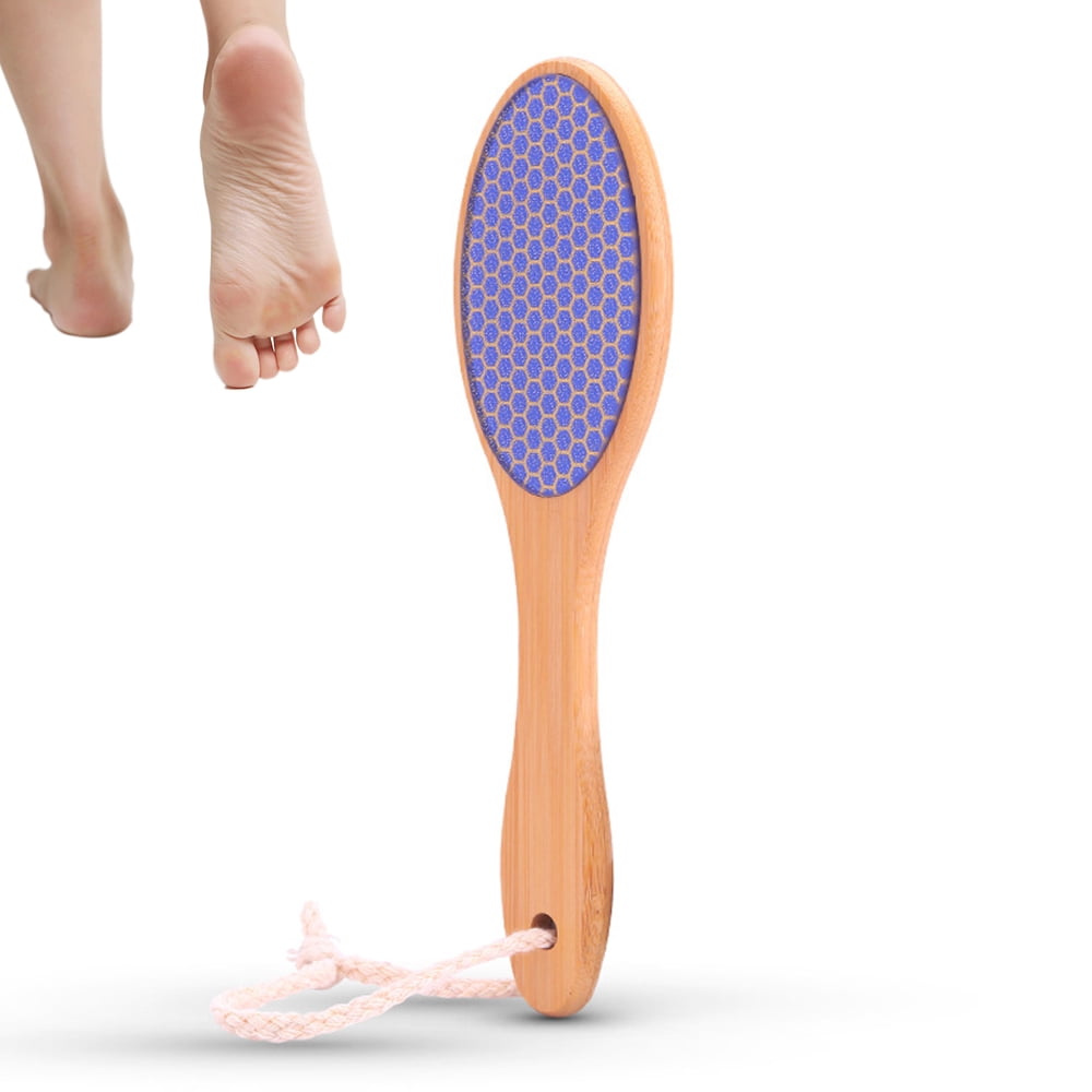Glass Foot File – Foot Scrubber For Dead Skin With Bamboo Handle - Heel ...