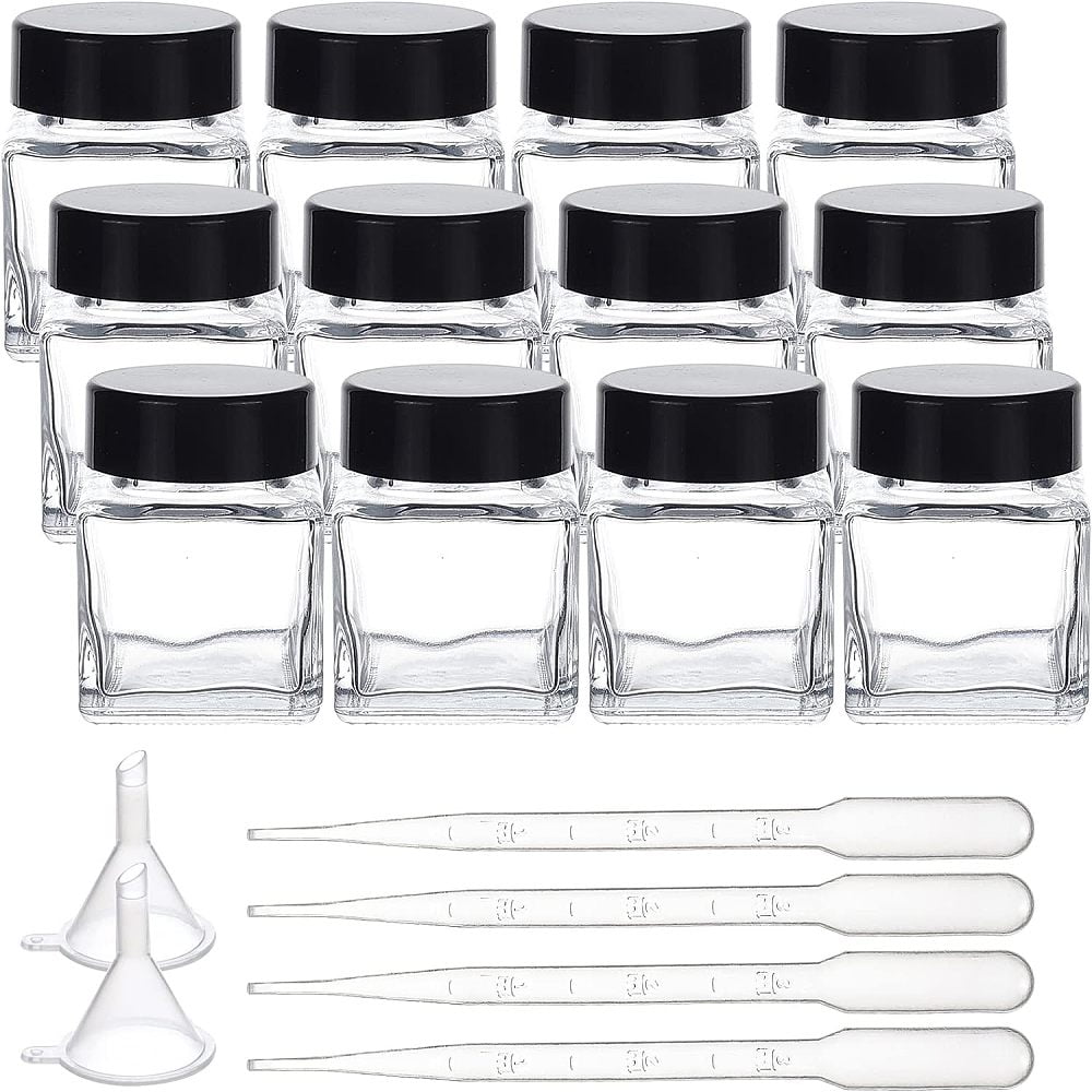 Glass Fountain Pen Ink Bottle with ABS Plastic Bottle Cap Mini ...