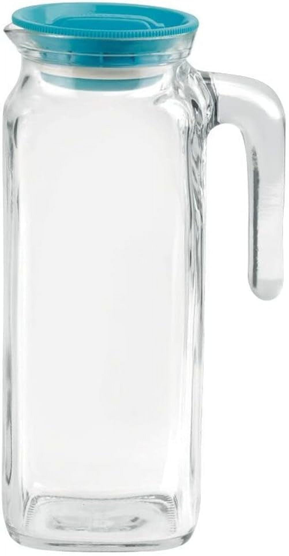 Glass Frigoverre Jug With Teal Airtight Lid, 1 Liter, Pitcher With ...