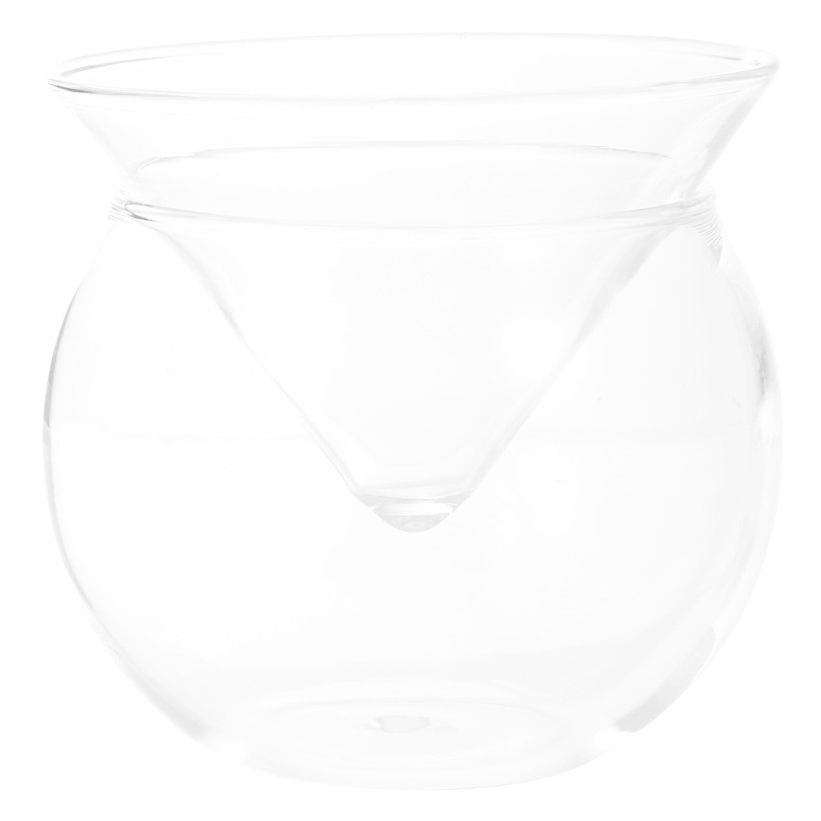 Glass Fruit Bowl 170ml Triangular Glass Salad Bowl Fruit Bowl With Dry Ice Container No Hole