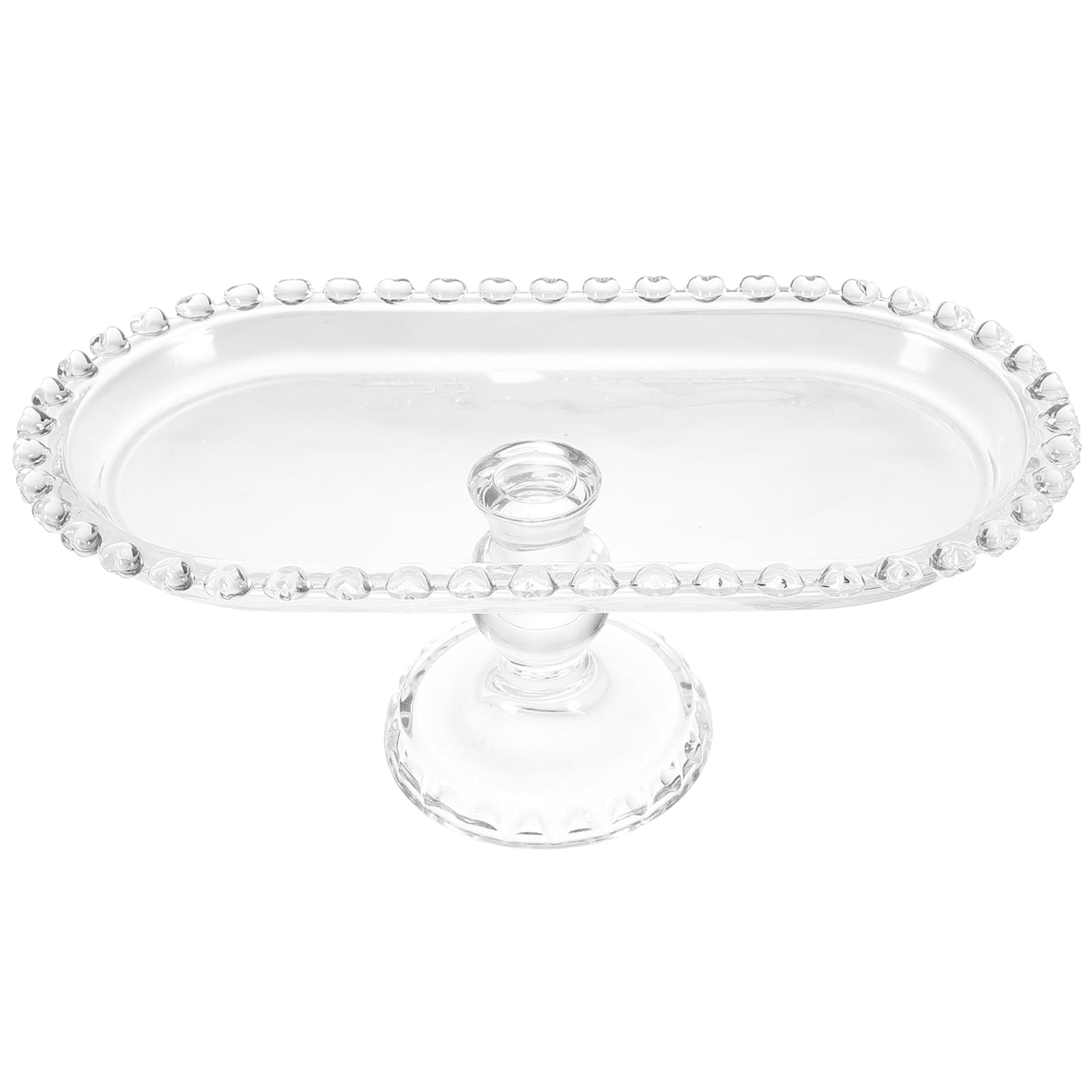 Elegant Glass Fruit Plate with Footed Base, Dessert and Serving Plate ...