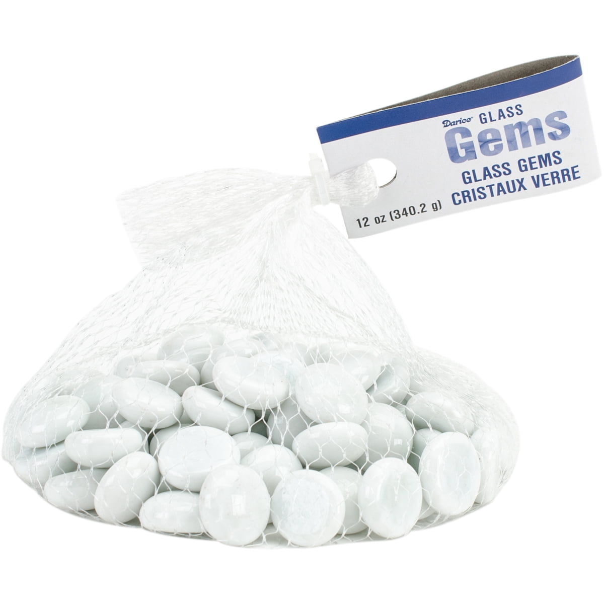 Floral Glass Gems 12oz-White, Pk 6, Darice - Walmart.com